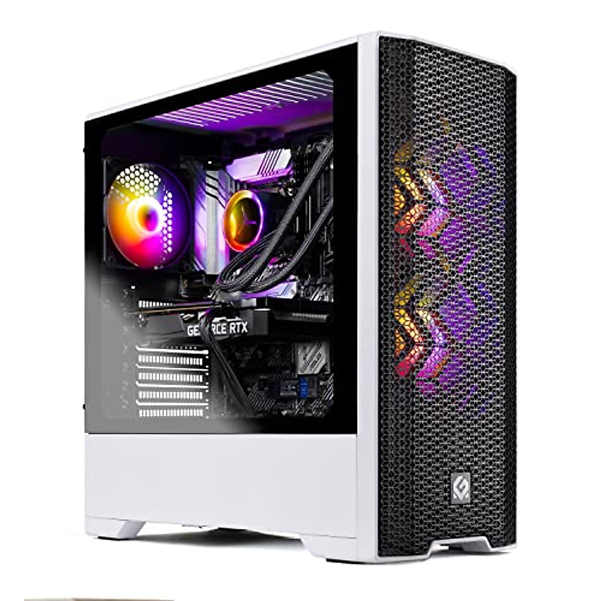 Skytech Gaming Skytech Blaze 3.0 Gaming PC Desktop - AMD Ryzen 7 3700X 3.6GHz, RTX 3070 8GB GDDR6, 16GB DDR4 3000, 1TB SSD, 750W Gold PSU, 240MM AIO, AC WiFi, Windows 11 Home 64-bit, White