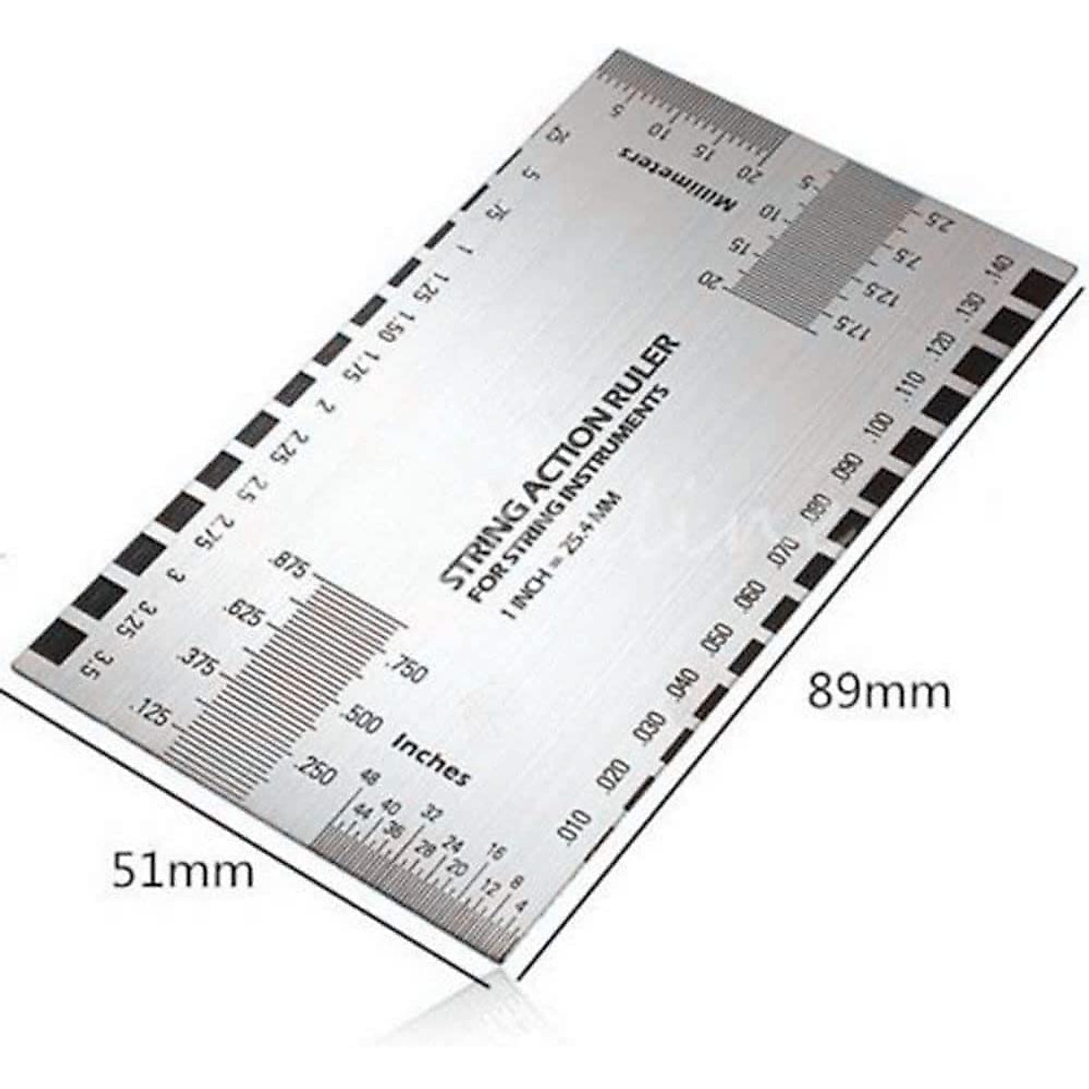 String Action Gauge Ruler, Guitar Height Gauge Set Up Tool for Electric Bass and Acoustic Guitar
