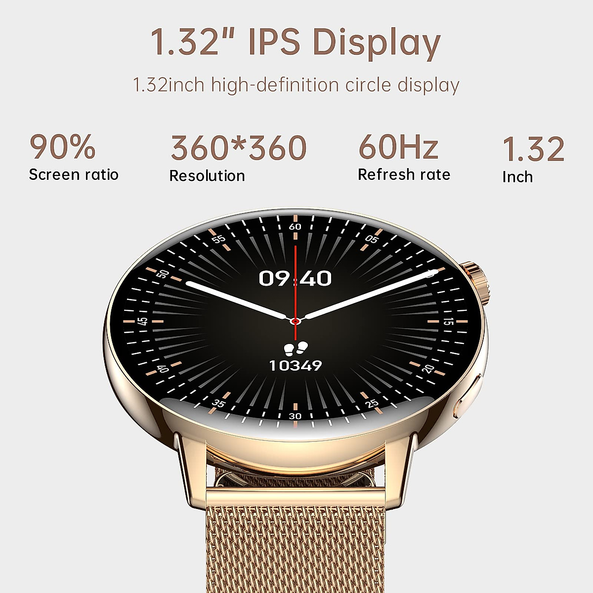 Smart Watch for Women (Make/Answer Call),1.32"HD Screen Smartwatch for Android and iOS Phones Compatible,Fitness Tracker with Heart Rate Sleep Monitor AI Voice digital Waterproof Watch for Women.