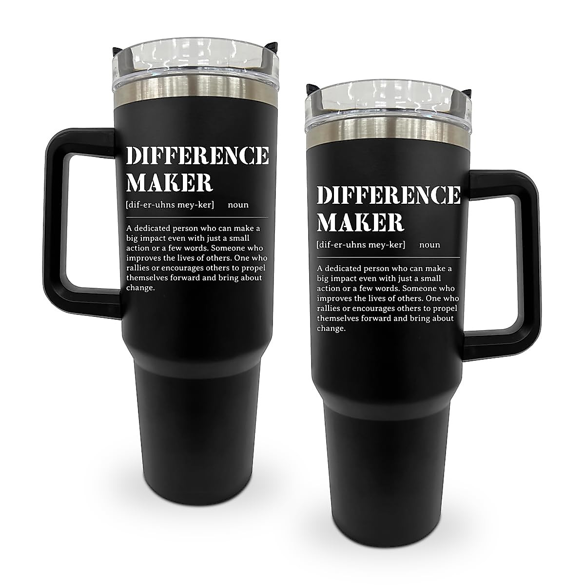 Difference Maker Gift 40oz Tumbler Thank You Gifts Water Bottle Employee Appreciation Gifts Travel Coffee Mug Stainless Steel Vacuum Insulated Thermal Cup for Teacher Supervisor Leader Birthday