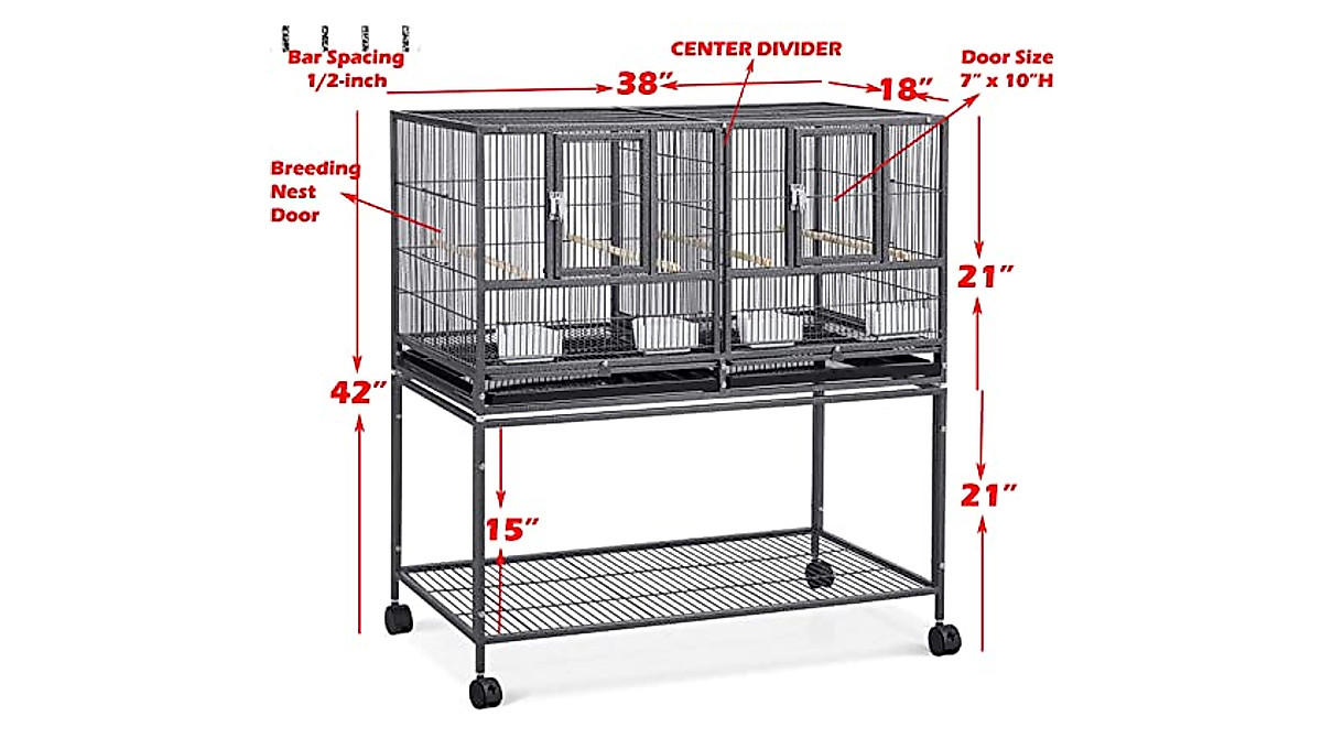 Premium Combo Breeding Stacker Bird Cage - Durable & Stylish