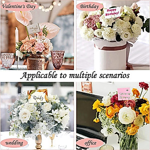 80PCS Gift Card Holder, Table Number Holders Floral Card Holder Stick, Bouquet Holder Place Card Holders Picture Holder Photo Holder Reserved Table Signs Table Decorations for Wedding and Party