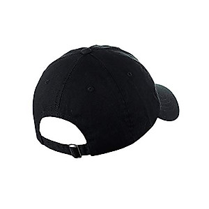 D&Y St. Patrick's Day Embroidered Quote Lucky Clover Low Profile Baseball Cap, Kiss Me, Black