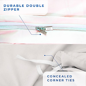 Kotton Culture 100% Egyptian Cotton 1 Piece Luxury Duvet Cover Set - 1200 Thread Count - Soft Duvet Cover with Zipper and Corner Ties - Sateen Weave Oversized King Size - Silver