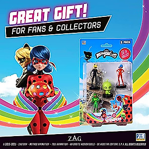 P.M.I. Miraculous Ladybug Stamps for Kids | 5 Miraculous Ladybug Stampers Out of 16 Collectibles in 1 Pack | Miraculous Ladybug Stationery, Stampers, Birthday Party Supplies - Cat Noir (Assortment A)
