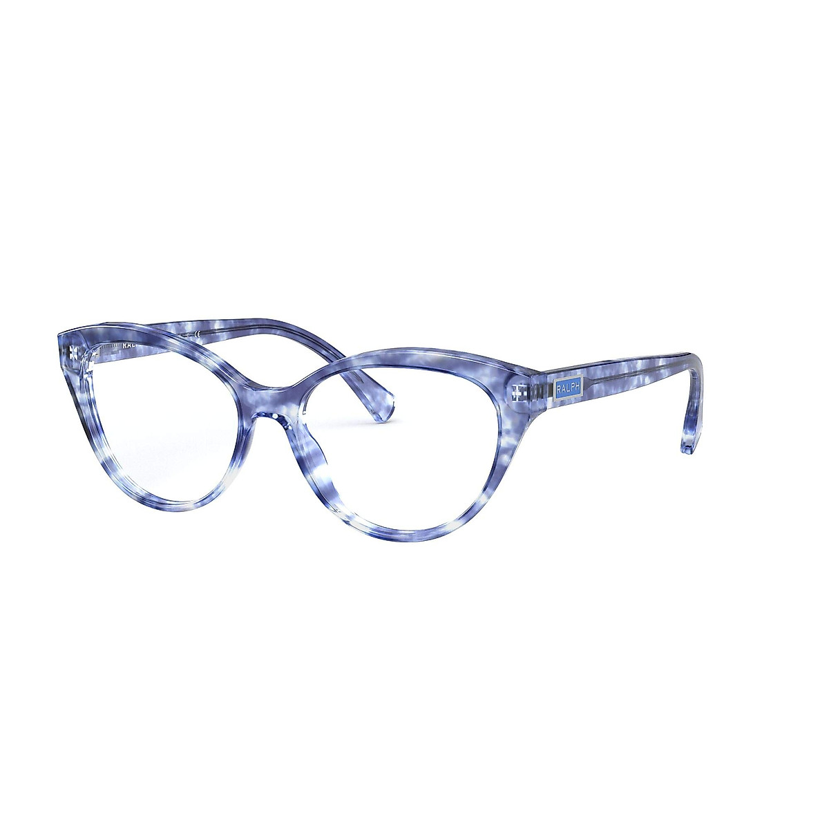 Ralph by Ralph Lauren Women's RA7116 Butterfly Prescription Eyewear Frames, Shiny Spotted Violet Havana/Demo Lens, 54 mm