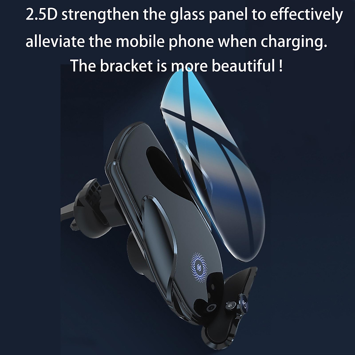 Car Phone Holder Compatible with Toyota Corolla 2019-2023 Screen Navigation Bracket Magnetic New Wireless Charging Rack Air Vent Cell Phone Stand Clip Automobile Mount Accessories (Black)