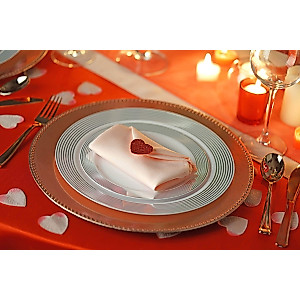 Tableclothsfactory Pack of 5 Blush Premium 17" x 17" Washable Polyester Napkins Great for Wedding Party Restaurant Dinner Parties