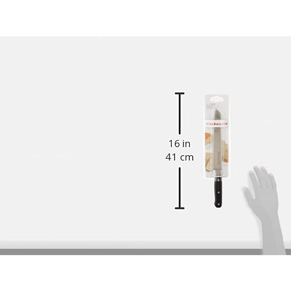 KitchenAid KKFTR8BROB Classic Forged Series Triple Rivet Serrated Bread Knife, Onyx Black, 8"