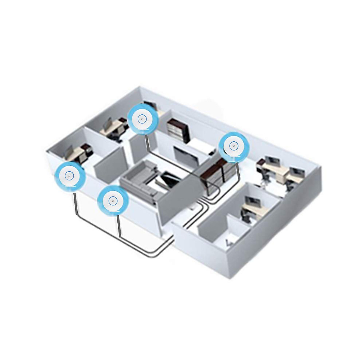 UniFi nanoHD UAP-nanoHD-US Compact Dual Band Wave2 Enterprise Wi-Fi 4x4 MIMO 1730 Mbps (4-Pack)