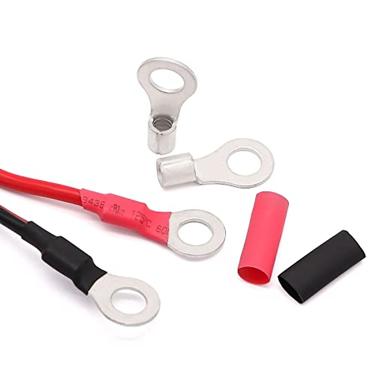 12 Gauge Solar Wire - 10Ft 12AWG Wire Tinned Copper Tray Cable with Accessories, Tinned Copper PV Wire UV Resistant Cable for RV Boat Solar Panel Outdoor