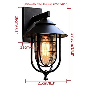 Outdoor Wall Lanterns Modern Exterior Wall Mounted Light Fixtures Waterproof Outdoor Wall Sconces with Seeded Glass Shade Outside Wall Lamp for Deck Garage Yard Front Door Garden Home