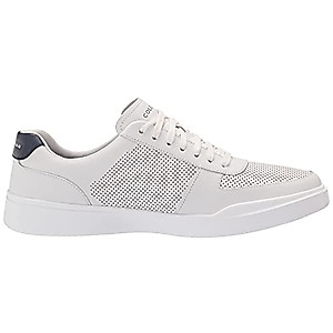 Cole Haan Men's GRAND CROSSCOURT MODERN PERFORATED SNEAKER, OPTIC WHITE/PEACOAT, 8.5