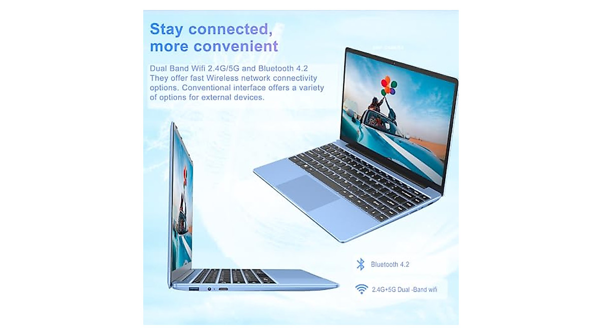 WOZIFAN 14-Inch Laptop with Windows 11 - Powerful & Portable