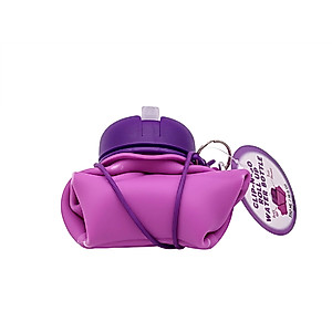 Collapsible Cat Kids Water Bottle BPA Free Portable Leak Proof with Silicone for School Travel Outdoor