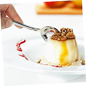 Luxshiny 2pcs Stainless Steel Kitchen Utensil Set Espresso Coffee Stirrer Espresso Spoon Buffet Serving Set Stainless Serving Spoon Big Rice Spoon Salad Spoon Western Food Serving Spoon Mix