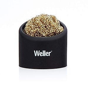 Weller Soldering Brass Sponge Tip Cleaner with Silicone Holder - WLACCBSH-02
