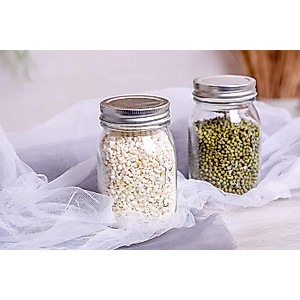 Hovico Mason Jars 17 oz With Regular Lids and Bands, Ideal for Jam,Dishwasher Safe Mason Jar for Fermenting, Kombucha, Kefir, Storing and Canning Uses, Clear- Set of 6