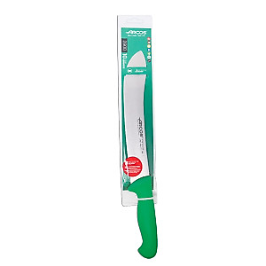 Arcos Butcher Knife 10 Inch Nitrum Stainless Steel. Professional Cooking Knife For Cutting Meat, Fish and Vegetables. Ergonomic Polyoxymethylene Handle. Series 2900. Color Green.