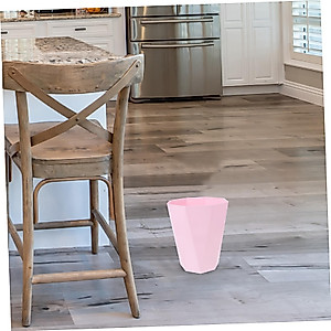 MAGICLULU 1pc Kids Room Waste Basket Trash Can Bathroom Uncovered Waste Bin - Resistant Trash Bin Debris Holder Trash Can Kitchen Mini Office Simple Pink Dried Flower Bucket