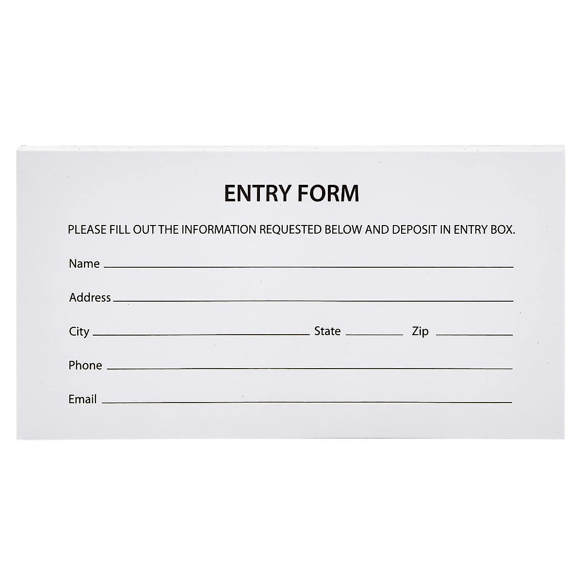 Juvale 2000 Raffle Ticket Sheets, Blank Entry Forms for Contests, School Events (White, 20 Pads)