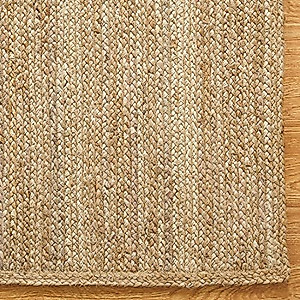 Superior Hand Woven Natural Fiber Reversible High Traffic Resistant Braided Jute Area Rug, 8' x 10'