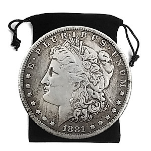 Kocreat 1881-COPY Morgan Dollar Plating Silver Coin-Replica U.S Old Original Pre Morgan Commemorative Coins Hobo Coin Best Hobby Coin Collection