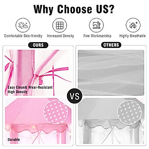 Princess Tent for Kids - Castle Playhouse Tent with LED Star Lights – Large Kids Play Toys for Indoor & Outdoor – 55"x53" Pink