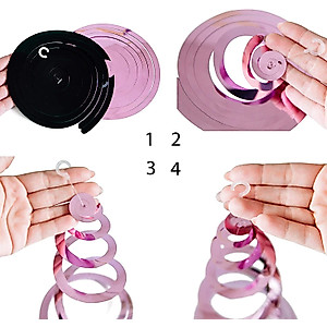 Minnie Swirl Hanging Decorations, 30pcs Ceiling Streamers for Mini Mouse Birthday Party, Cute Mouse Theme Decor Party Supplies Party Favors for Kids