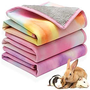 ORZECHKO Guinea Pig Bedding - 3 Pack Waterproof Small Animal Cage Accessories for Guinea Pig Rat Hamster Chinchilla Hedgehog Rabbit Ferret- Washable Soft Fleece Pet Cage Liner Mat Blankets