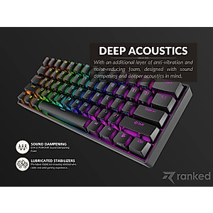 Ranked S60 Supernova 60% Form Factor | Hot Swappable Mechanical Gaming Keyboard | 61 Keys Multi Color RGB LED Backlit for PC/Mac Gamer (Black, Gateron Optical Brown)