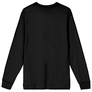 Five Nights at Freddy's Poster Face Close Up Crew Neck Long Sleeve Black Adult Tee-Small