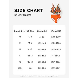 PATPAT Matching Family Swimsuits Two Piece Mother Daughter Matching Swimsuits Hawaiian Tropical Orange Palm Leaf Print Beach Vacation Matching Bathing Suits for Couples Ruffle Bikini for Women L