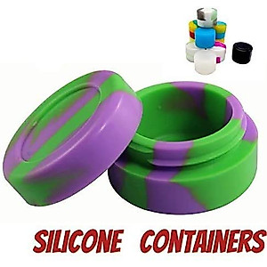 pizety 5ML 50Pcs Silicone Containers Non-Stick Containers Multi Use Storage Reusable Oil Storage Jars