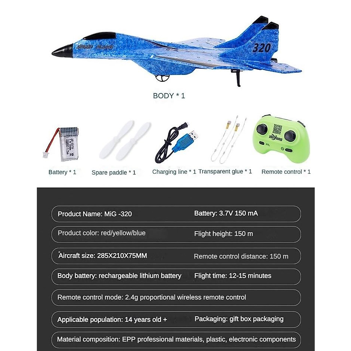 Remote Control Wireless Airplane Toy with Lights, Su-35 Rc Glider 2 Channel 2.4 GHZ Remote Control Planes, Outdoor Foam Rc Aircraft for Hobby Rc Airplanes