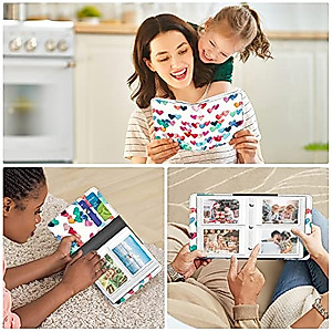 Fintie Mini Photo Album for 3-Inch Film - 104 Pockets Album for Fujifilm Instax Mini 11/12/40/EVO Instant Camera & Mini Link 2 Printer, Raining Hearts