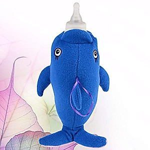 Baby baby feeding bottle cover Bottle Sleeve Covers Cartoon Plush Dolphin Toy Newborn Milk Bottle Warm Holder Nursing Bottle Insulation Cover For Home feeder bottle covers Outdoor infant bottle covers