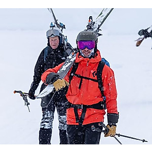 Giro Grid Spherical Ski Helmet - Snowboard Helmet for Men & Women - Metallic Coal/Tan - M (55.5-59cm)