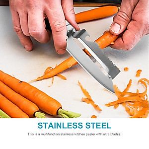 BESTONZON Multifunction Paring Knife Stainless Steel Peeler Gourd Grater Parer for Vegetable Fruit