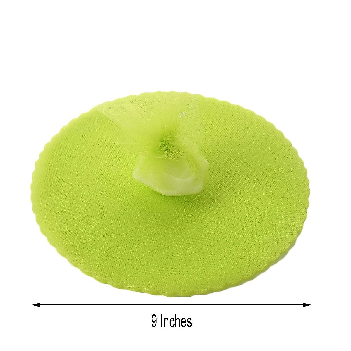 Efavormart 25pcs/ pk 9" Tulle Circles for Party Decorations Banquet Event Sewing DIY Crafts Fabrics Sewing - Lime Green