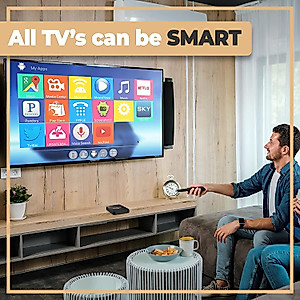 MXQ PRO 4K Android 11 Smart TV Box with TV Remote Control Android TV Box with 2.4G 5G Dual Band WiFi Quadcore Processor Home Media Player with 4K Resolution and Full HD Converter (16GB ROM 2GB RAM)
