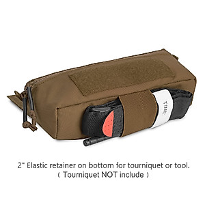 PETAC GEAR Tactical Mini Drop Pouch Fanny Pack Tool Pouch for Tactial vest Chest Rig Coyote Brown