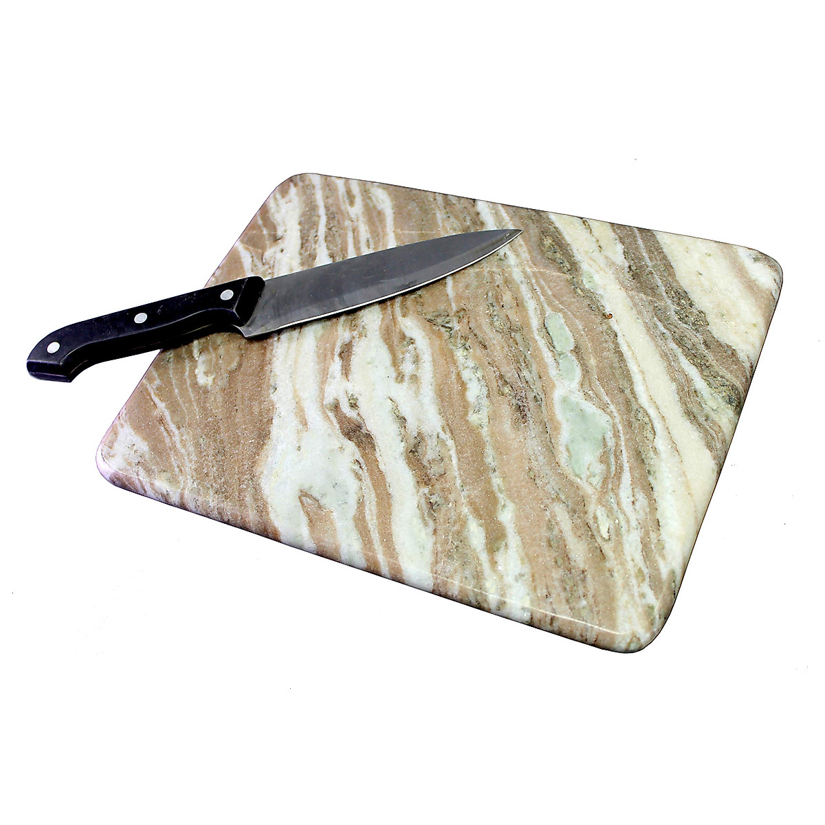 KLEO Marble Chopping Board Cutting Board Cheese Board Cheese Platter Kitchen Appliance Wine Serve-Ware Birthday Anniversary Corporate Gift (9" x 12" - Beige)