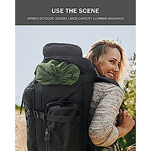 CLINFISH 70L Camping Backpack Hiking Backpack Lightweight Large Packable Bag Waterproof Backpack Travel Outdoor Hiking Daypacks