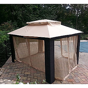 Garden Winds Replacement Canopy for The Antigua Gazebo - Riplock 350 - Beige