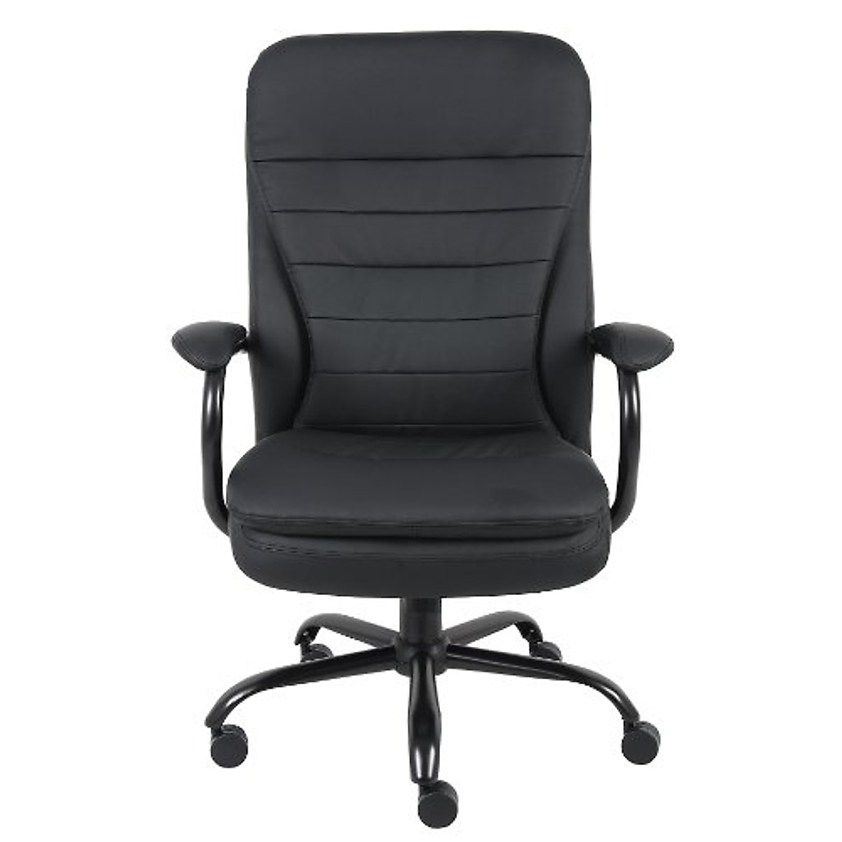 Boss Office Products Heavy Duty Double Plush CaressoftPlus Chair-400 Lbs, Black