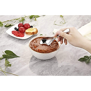 COMIART Stainless Steel Soup Spoon, Coffee Spoon, Table Spoon,Thick Heavy Weight for Home, Kitchen or Restaurant, Set of 6 (Soup Spoon)