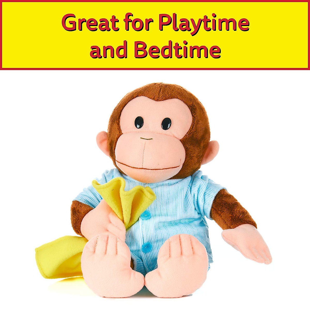 KIDS PREFERRED Curious George Monkey Plush - George in Pajamas 12" Stuffed Animal (91719)