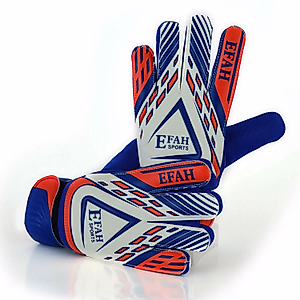 EFAH SPORTS Soccer Goalie Goalkeeper Gloves for Kids Boys Children Football Gloves with Strong Grips