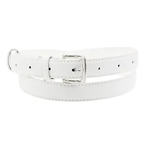 maikun White Womens Belt For Jeans Pants Dress, Womens Skinny Belt 39.4''long, for waist size 32-34''
